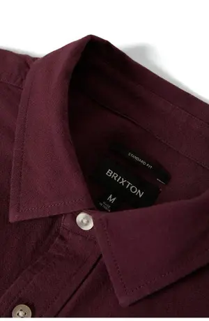 Brixton Charter Cotton Button-up Shirt - Port