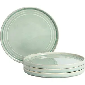 STONE + LAIN Claire Stoneware 4-piece Dinner Plate Set - Green