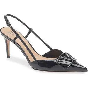 Valentino Garavani Vlogo Pointed Toe Slingback Pumps