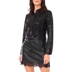 Vince Camuto Sequin Button-up Shirt