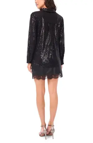Vince Camuto Sequin Button-up Shirt