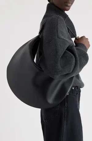 Jacquemus Le Sac Crescent Leather Hobo Bag