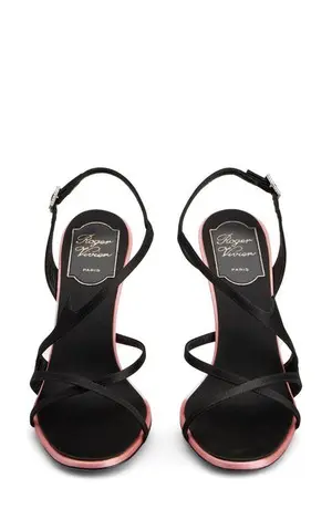 ROGER VIVIER Rose Vivier Slingback Sandal - Nero