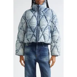 Women's Denim Puffer Jackets