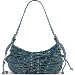 Desigual Braided Denim Shoulder Bag
