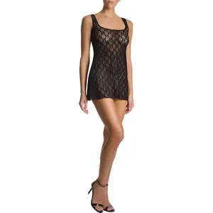 Hanky Panky Kristi Sheer Lace Chemise - Black