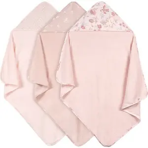 JUST BORN Hooded Towels Set - Pink Florals