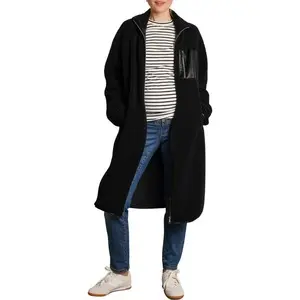 NOM MATERNITY Teddi Maternity & Baby Wearing Long Coat - Black