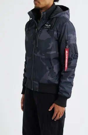 Alpha Industries Hooded Rib Flight Jacket