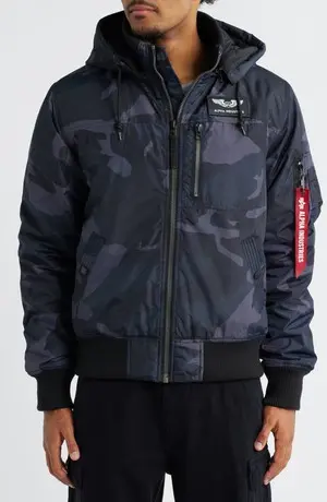 Alpha Industries Hooded Rib Flight Jacket