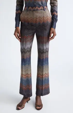 Missoni Stripe Metallic Pleated Trousers