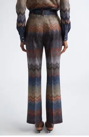 Missoni Stripe Metallic Pleated Trousers