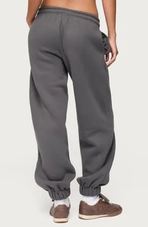 EDIKTED Relaxed Fit Lounge Sweatpants - Dark-gray