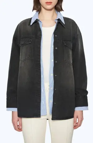 Women's Oversized Black Denim Jackets