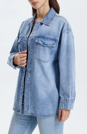 BAYEAS Oversized Denim Shirt Jacket - Lofty