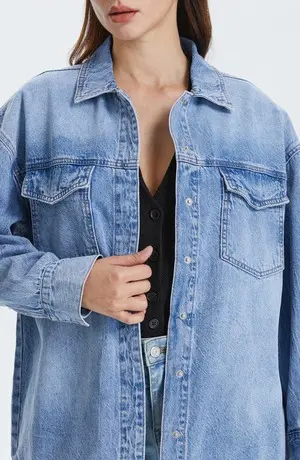 BAYEAS Oversized Denim Shirt Jacket - Lofty