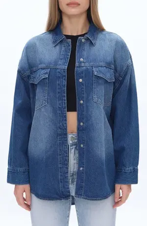 Oversized Collar Denim Jackets