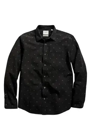 Billy Reid Standard Fit Geometric Dobby Button-up Shirt
