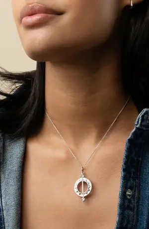 Monica Rich Kosann Sundial Pendant Necklace