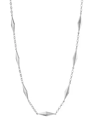 Monica Rich Kosann Points North Geometric Station Necklace - Silver