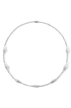 Monica Rich Kosann Points North Geometric Station Necklace - Silver