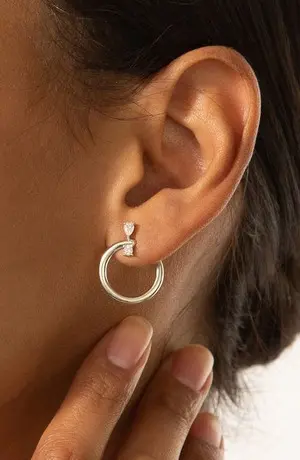 Monica Rich Kosann Medium Galaxy Wrap Hoop Earrings - Silver