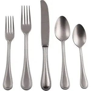 MEPRA Perla Flatware Set20 Pieces Pewter Silver