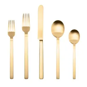MEPRA Stile By Pininfarina Flatware Set20 Pieces Ice Gold