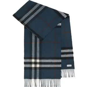 Burberry Giant Check Cashmere Scarf Mast Blue