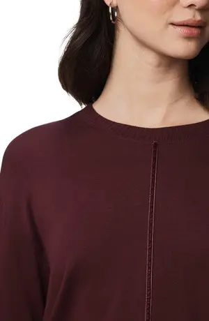 Splendid Ribbed Trim Sweatshirt - Rosewood Pink