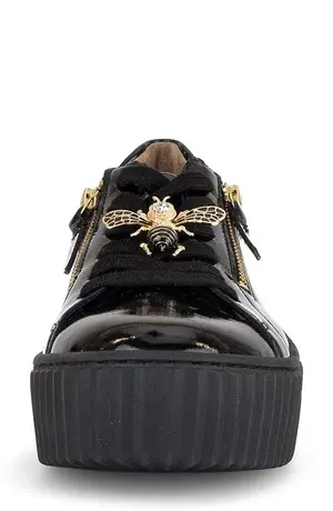 Gabor Bee Platform Sneakers - Black