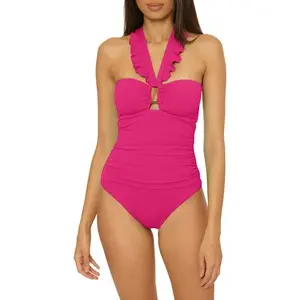 SOLUNA Sun Goddess Convertible One-Piece Swimsuit Hot Pink