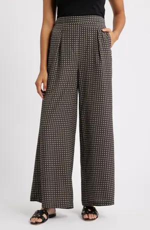 Bobeau High Waist Wide Leg Trousers