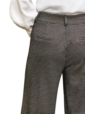 RO&ZO Tailored Wide Leg Houndstooth Trousers