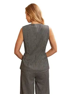 RO&ZO Houndstooth Waistcoat