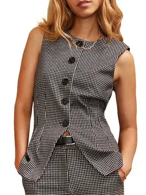 RO&ZO Houndstooth Waistcoat