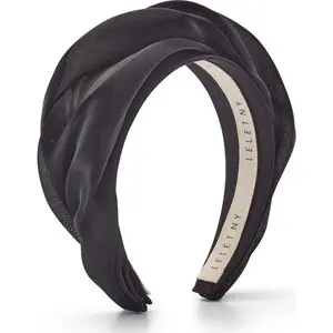 LELET NY Liquid Drape Silk Headband Black