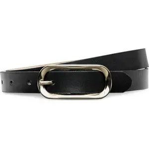 L'Agence L'AGENCE Leya Leather Belt Black
