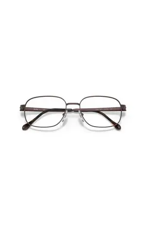 SFEROFLEX 57mm Rectangle Full Rim Eyeglasses - Black