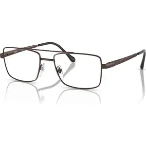 SFEROFLEX 56mm Square Full Rim Eyeglasses - Brown