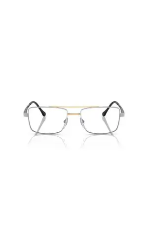 SFEROFLEX 56mm Square Full Rim Eyeglasses - Silver