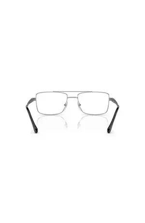 SFEROFLEX 56mm Square Full Rim Eyeglasses - Silver