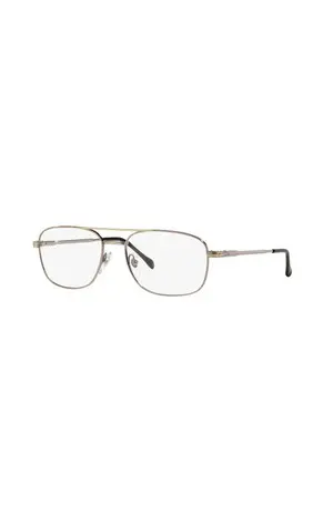 SFEROFLEX 56mm Square Full Rim Eyeglasses - Gold