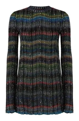 Missoni Crew Neck Sweater With Wave Pattern