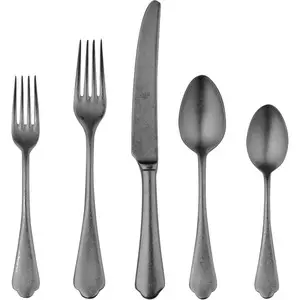 MEPRA Dolce Vita Flatware Set20 Pieces Pewter Black Gold