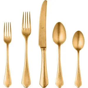MEPRA Dolce Vita Flatware Set20 Pieces Pewter Gold