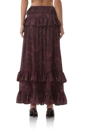 AFRM Pierre Tiered Maxi Skirt