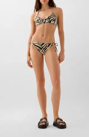 SCALPERS Zebra Print Two-piece Bikini
