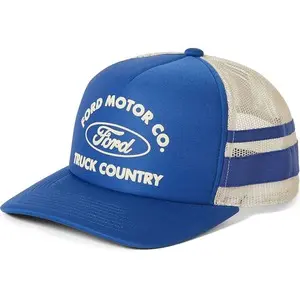 Brixton Ford Built Tough Mp Trucker Cap - Ford Blue/wimbleton White