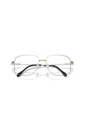 SFEROFLEX Square Full Rim Metal Eyeglasses - Silver